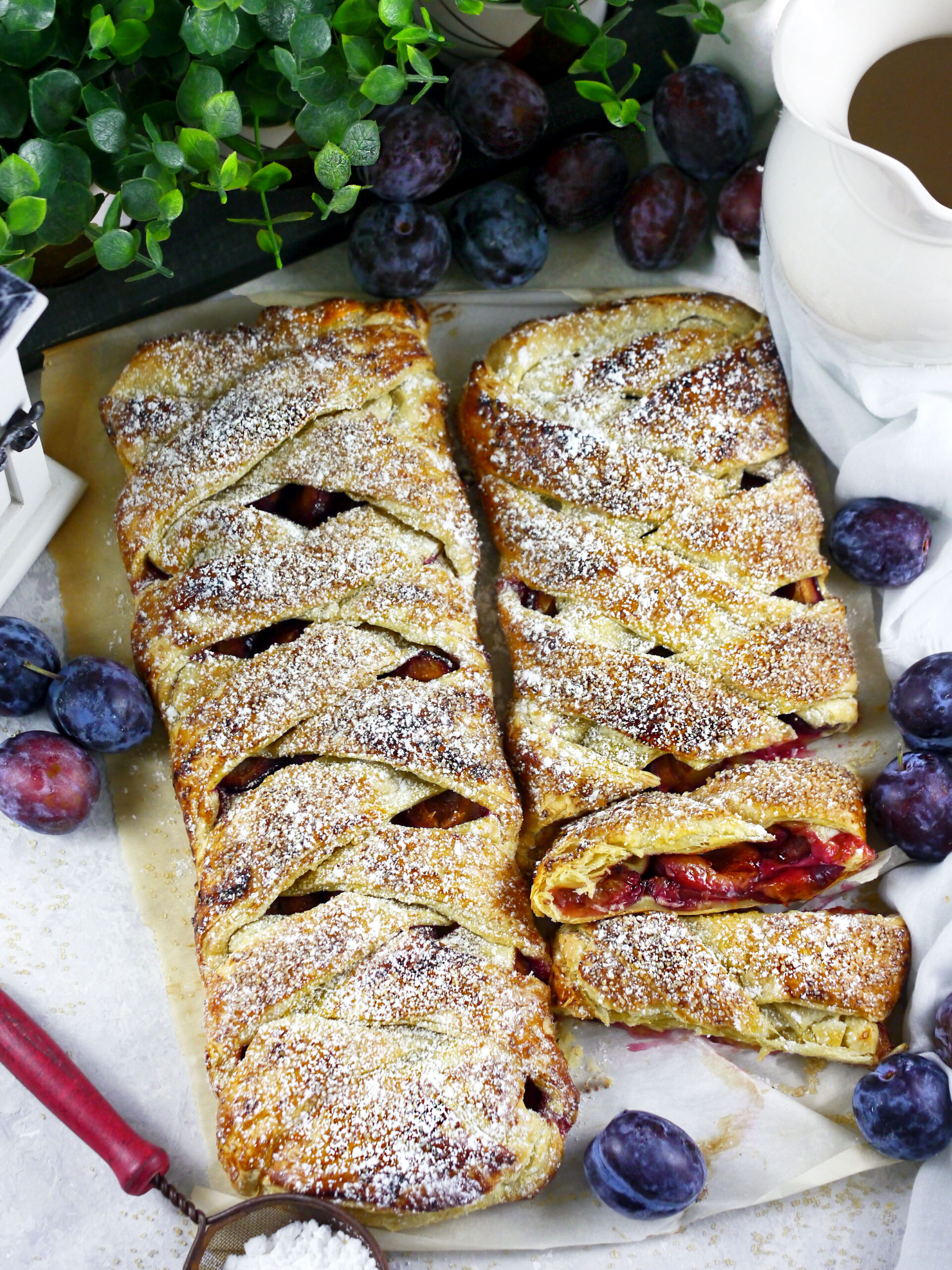Puff Pastry Plum Plait. – Olga's Confections