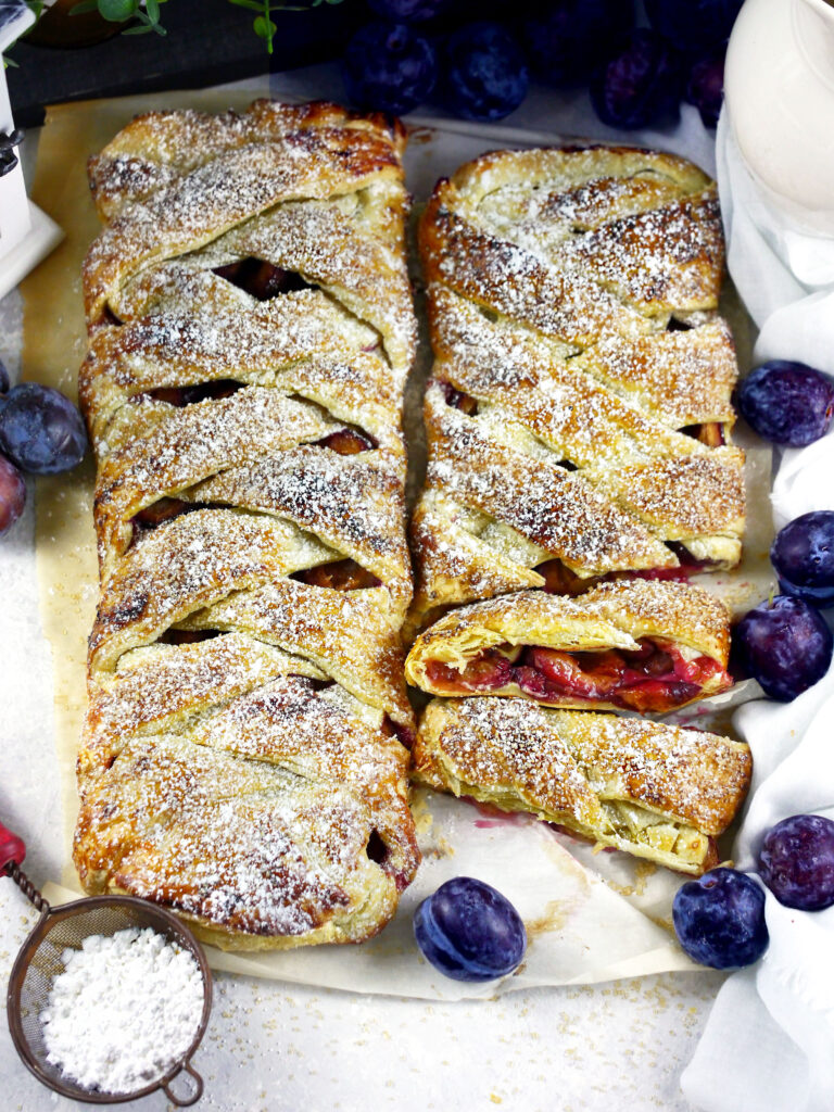 Puff Pastry Plum Plait. – Olga's Confections